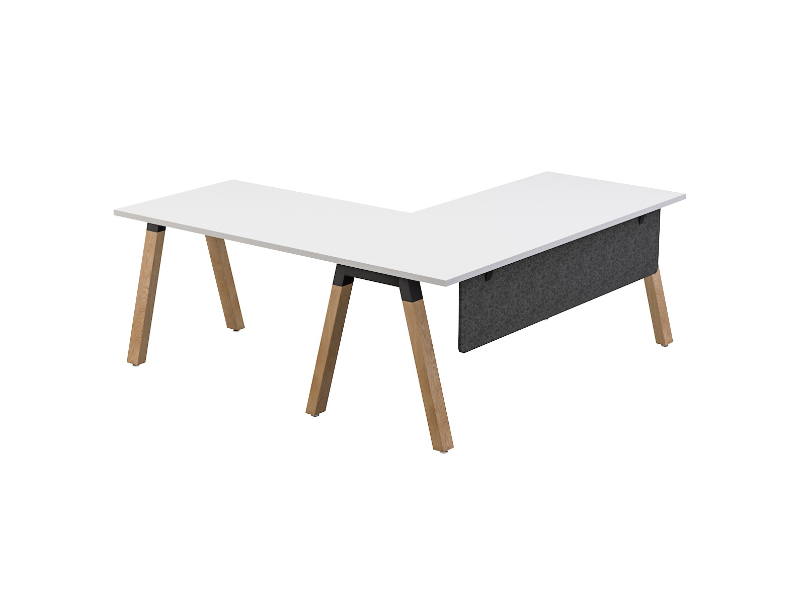 Plantation Single Sided Desk with Return and Modesty – MyOLG Online